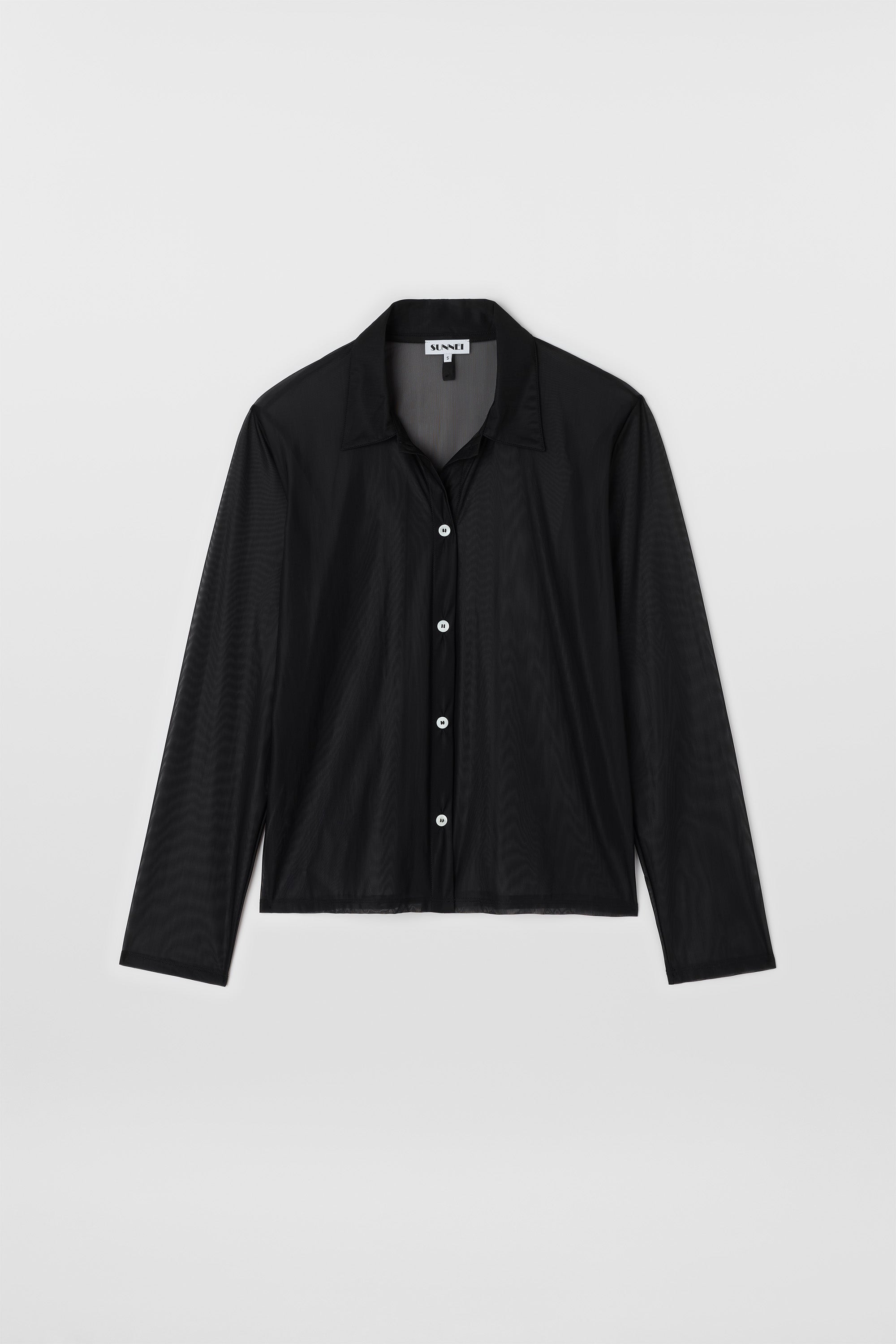 SHEER TULLE SHIRT / black – SUNNEI